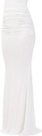 Elisabetta Franchi Femme, Jupes, Beige, Taille: 38 FR Draped Jersey Long Skirt