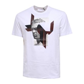 Neil Barrett Buntes Loose Fit Wei&szlig;es T-Shirt - - Tops - Herren - Wei&szlig; - S