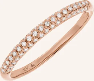 Leaf Ring Dazzle Mit Diamanten rosegold