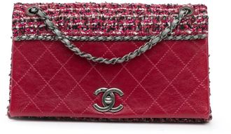 Chanel Hobo Bags - CC Lambskin and Tweed Flap - Gr. unisize - in Rot - f&uuml;r Damen