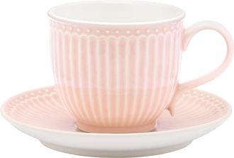 Green Gate Greengate Tasse mit Untersetzer Alice Pale Pink