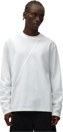 Arte Homme, Tops, Blanc, Taille: S Back Circle Logo Longsleeve
