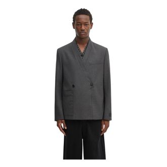 Kenzo Veste Kimono Ajust&eacute;e Tiss&eacute;e - Homme - Vestes - Gris - Taille: M