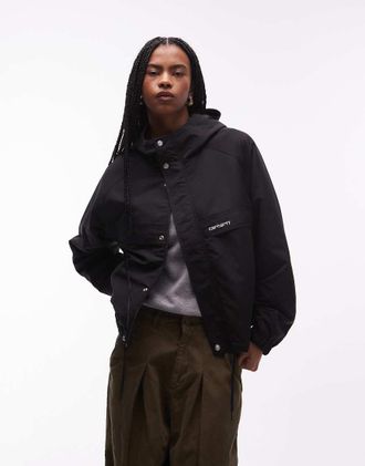 Carhartt Work in Progress Iwan - Wasserabweisende Jacke in Schwarz mit Kapuze