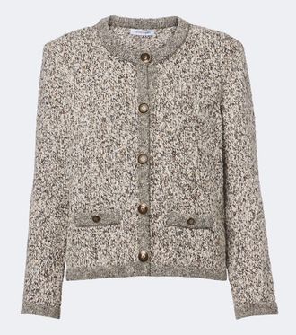 Veronica Beard Cardigan Rexton en coton m&eacute;lang&eacute;