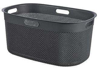 Curver Keter Curver W&auml;schebeh&auml;lter f&uuml;r Badezimmer, Grau, Fassungsverm&ouml;gen 45 Liter, 100% recycelt, 45 x 35 x 61 cm