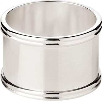 Edzard 6er Set Serviettenring Madrid, rund, edel versilbert, Durchmesser 4 cm
