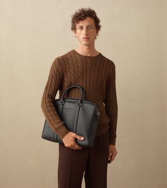 Le Tanneur Porte documents 15 Charles en cuir grain&eacute; petit mod&egrave;le