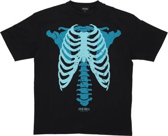 Phobia Archive Homme, Tops, Noir, Taille: L Skeleton Print Tee