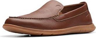Clarks Homme Flexway Step Semelle de Mocassin, Light Brown Lea, 42 EU