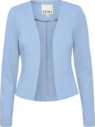 Ichi Ichi, Femme, Vestes, Bleu, Taille: 44 FR Blazer Ouvert Bleu Style Della Robbia