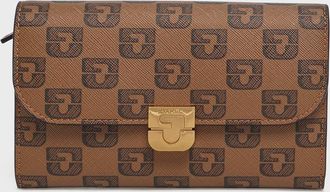 Gerard Darel Portefeuille en toile enduite monogramm&eacute;e et cuir - WALLET - Camel