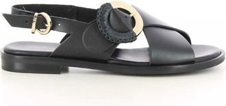 Frau Femme, Chaussures, Noir, Taille: 36 EU Sandales Plates