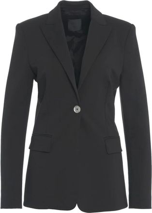 Pinko Pinko, Femme, Vestes, Noir, Taille: 40 FR Blazer Noir avec Revers Pointus