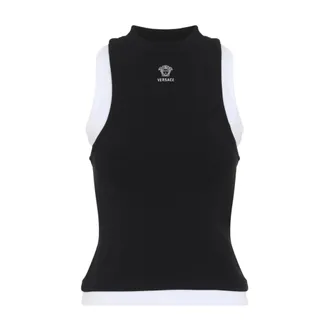 Versace Femme, Tops, Noir, Taille: 36 FR D&eacute;bardeur Vintage