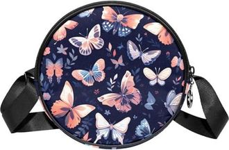 Generic Sac &agrave; bandouli&egrave;re rond pour femme, petit sac &agrave; bandouli&egrave;re color&eacute; avec fermeture &eacute;clair, bretelles r&eacute;glables, sac &agrave; main rond d&eacute;contract&eacute; pour femmes 