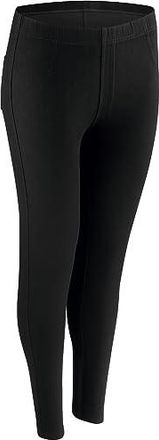 Nur Die Treggings in Jeans-Look Relax & Go Stretch mit Taschen Komfortbund Skinny Fit Leggings, Schwarz, M Femme