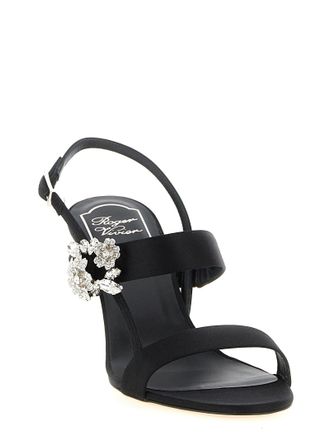 Roger Vivier Mini Bouquet Sandal - Black