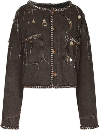 R13 Manteau Au Genou - Gris