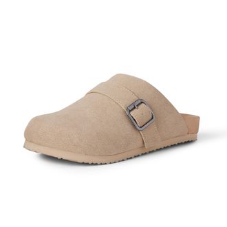 Amazon Essentials Damen Komfort Clogs, Taupe Optik Wildleder, 38.5 EU