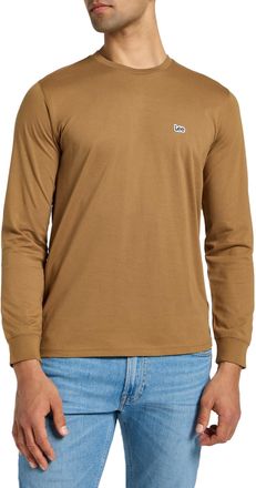 Lee Herren Ls Patch Logo Tee T-Shirt, Glazed Ginger, M EU
