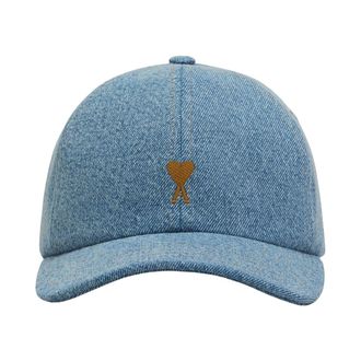 Ami Homme, Accessoires, Bleu, Taille: ONE Size Tabacco De Coeur Embroidery Cap