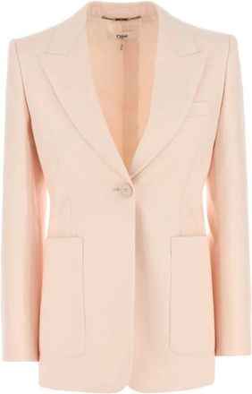 Chlo&eacute; Femme, Vestes, Rose, Taille: 38 FR Veste tailleur crois&eacute;e simple