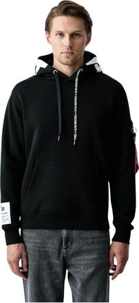 Alpha Industries Homme, Sweatshirts et sweats &agrave; capuche, Noir, Taille: L Alpha Sweat &agrave; capuche