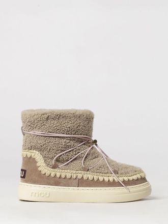 Mou Bottines Eskimo en shearling et daim avec cordon de serrage r&eacute;glable