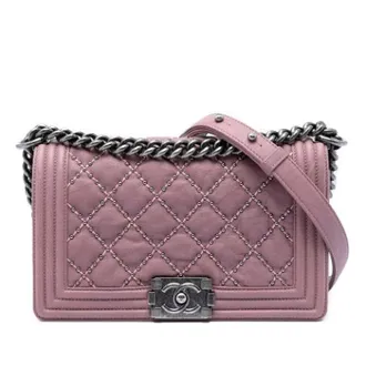 Chanel unisex, Pre-owned, Rose, Taille: ONE Size Sac Boy Pre-owned
