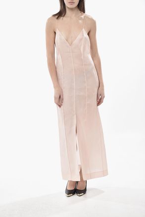 Khaite Slipkleid aus Seidenorganza mit Abn&auml;hern Khaite