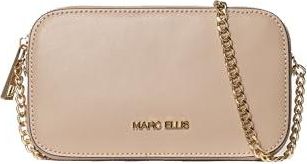 Marc Ellis Marc Ellis New York Sac à main pour femme en cuir véritable Made in Italy 19 x 11 x 2 cm, Rose antique et or, Taille unique