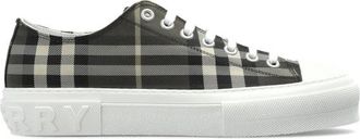 Burberry Check Nylon Blend Sneakers - - Shoes - Herren - Gr&uuml;n - 37 EU