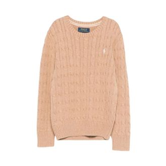Polo Ralph Lauren Homme, Pulls, Beige, Taille: S Cotton Cable Knit Sweater