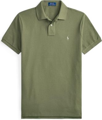 Ralph Lauren Piqu&eacute;-Poloshirt mit Logo-Stickerei, Custom Slim Fit in