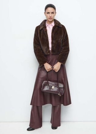 Mango Chemise popeline cintr&eacute;e rose - Femme - S - MANGO