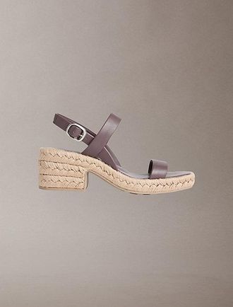 Calvin Klein Beta - Sandales espadrilles compens&eacute;es en cuir