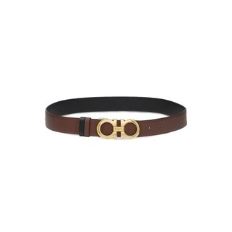 Ferragamo Wendbarer und verstellbarer Gancini G&uuml;rtel - - Accessories - Damen - Braun - 90 CM