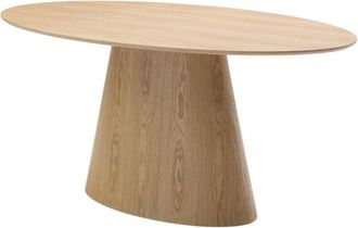Vente-Unique Vente-unique - Table &agrave; manger 6 personnes placage fr&ecirc;ne - Naturel clair - antelada