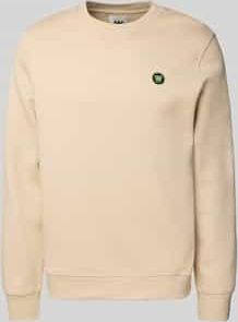 Wood Wood Sweatshirt mit Logo-Badge Modell Tye