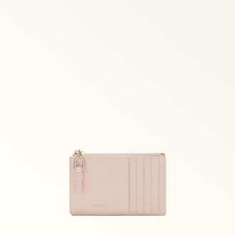 Furla Nuvola Kartenetui M Azalea Rosa Claris Lux-kalbsleder Mit Intarsie Damen