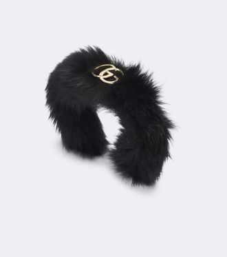 Gucci Stirnband Double G aus Shearling