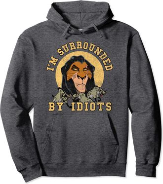 Disney The Lion King Scar Surrounded By Idiots Block Text Pullover Hoodie