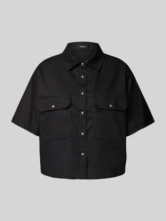 OPUS Relaxed Fit Bluse aus Baumwoll-Mix mit Leinen-Anteil Modell Fringo
