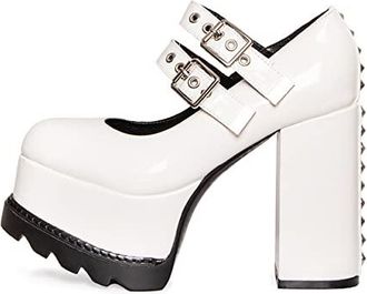Lamoda Femme Entitled Extreme White Chaussures de Court, Blanc breveté, 36 EU