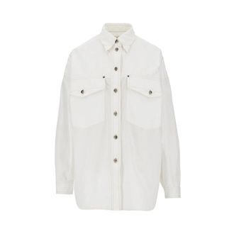 Versace Baumwollpopeline-Hemd - - Blouses & Shirts - Damen - Wei&szlig; - XS