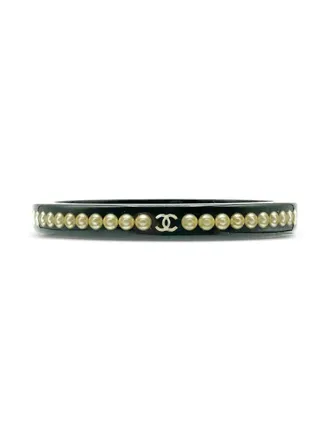 Chanel bracelet &agrave; logo CC (2010) - Noir