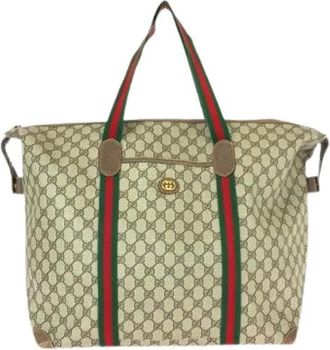 Gucci unisex, Pre-owned, Beige, Taille: ONE Size Sac week-end en toile Pre-owned