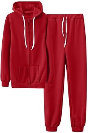 Generic Surv&ecirc;tement pour femme en coton - Manches longues - Surv&ecirc;tement de sport douillet - 2 pi&egrave;ces - Tenue de fitness d&eacute;contract&eacute;e et confortable - Avec poc