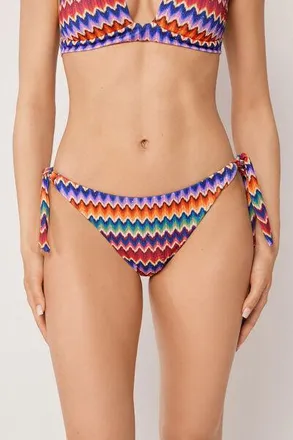 Calzedonia Bikinihose Mit Schleifen Vibrant Chevron Aufdruck